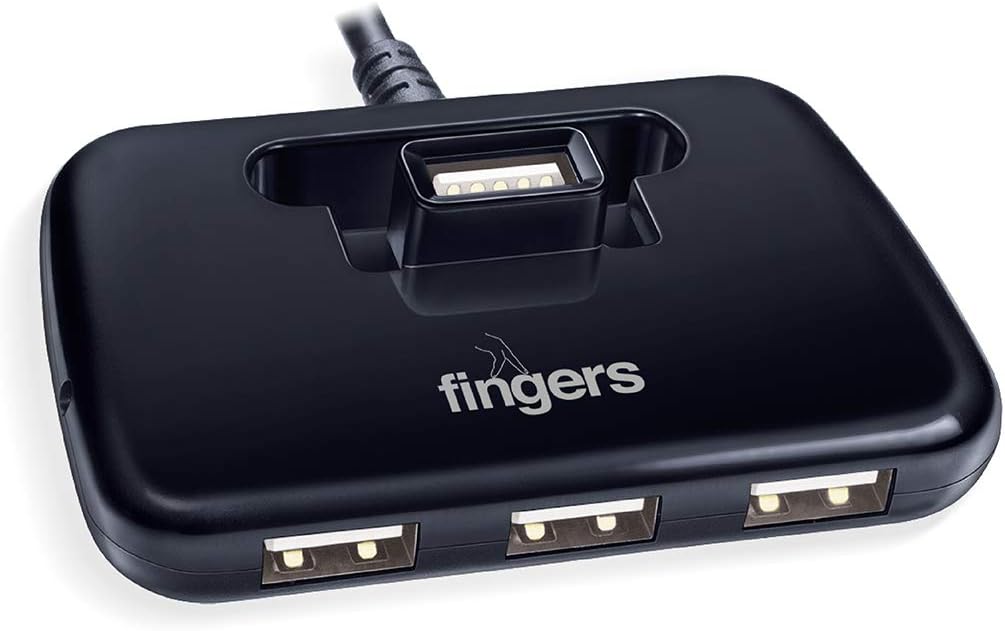 FINGERS Quadrant U2.0 4-Port USB Hub - Black - Buy FINGERS Quadrant U2 ...