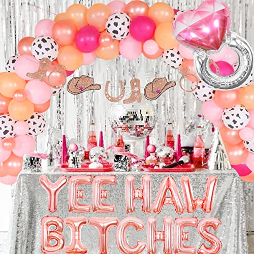 Sursurprise Western Hen Party Decorations, Yeehaw Balloon Garland Arch ...