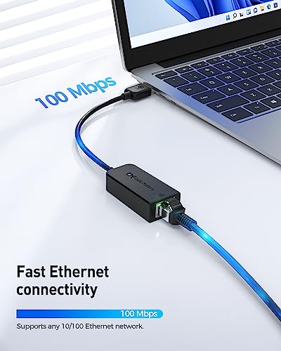 Cable Matters USB to Ethernet Adapter Supporting 10/100 Mbps Ethernet ...
