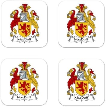Amazon.com: Macduff Earl Of Fife Family Crest Square Coasters Coat of ...
