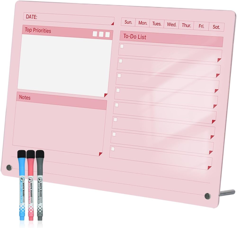 Amazon.com: Acrylic Dry Erase to-Do List Board with Top Priorities ...