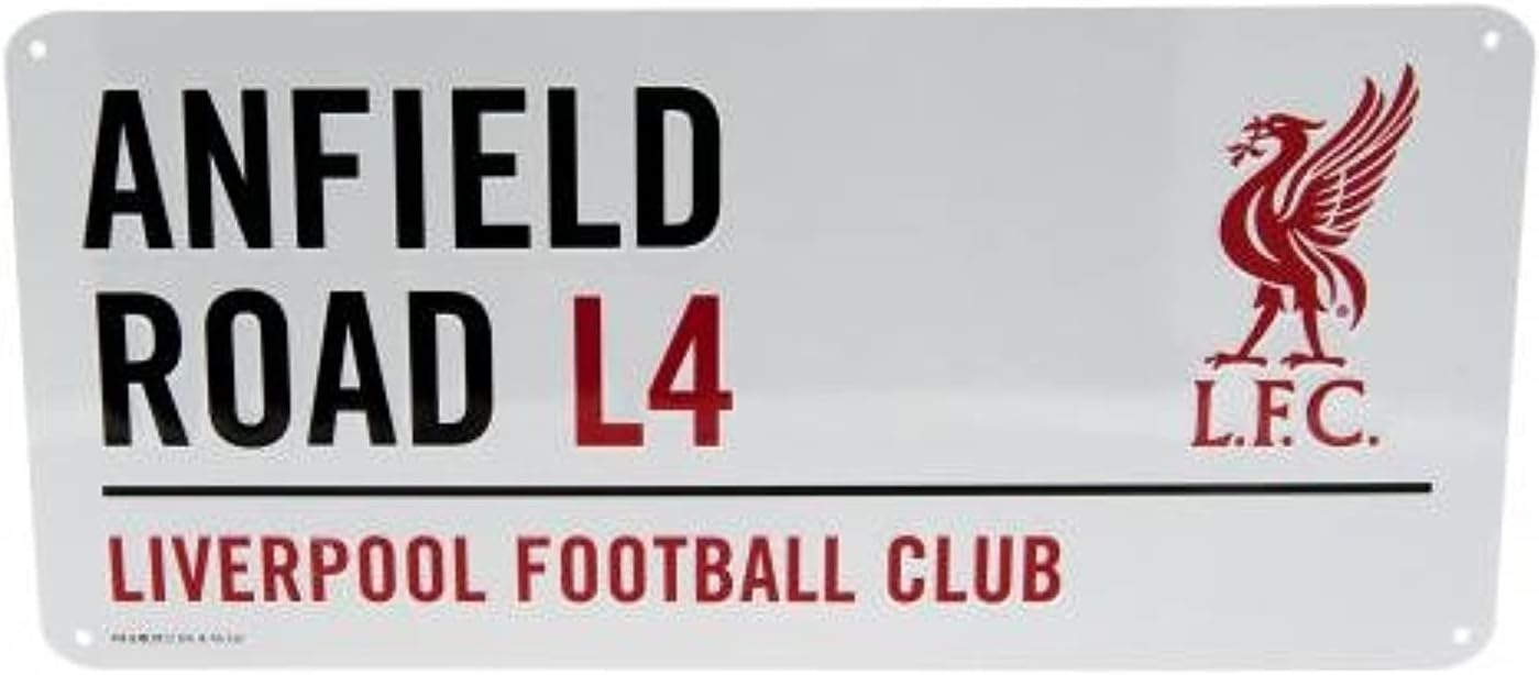 Liverpool Official Anfield Road L4 Metal Street Sign - Multi-Colour ...