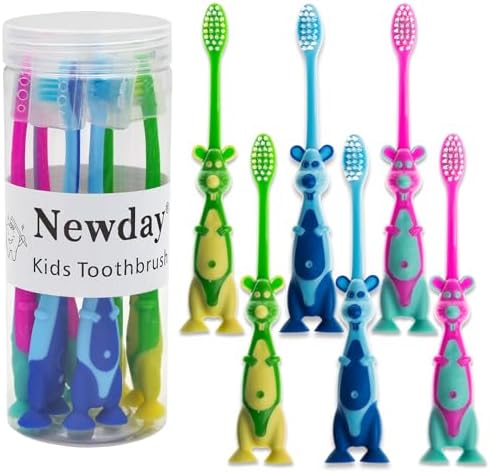 Amazon.com : Newday Kids toothbrushes 6 Pack Set Soft Bristles Fun ...