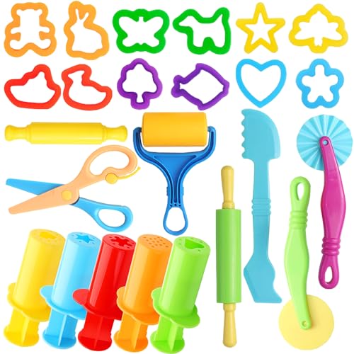 Snapklik.com : Playdough Tools For Kids, 24 Pieces Play Dough Tools Set