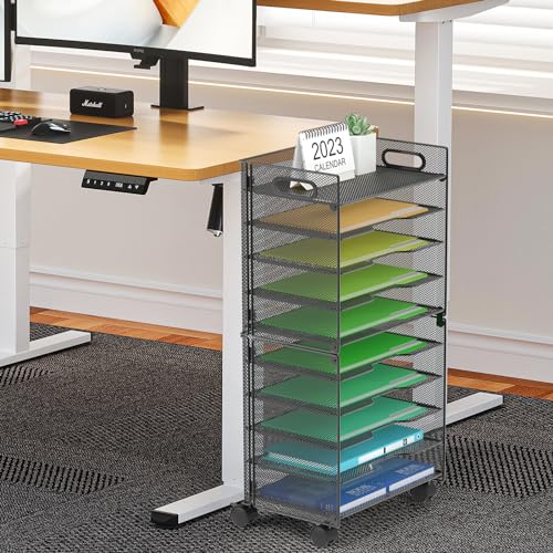 Snapklik.com : Samstar 10 Tier File Organizer Beside Desk, Rolling File ...