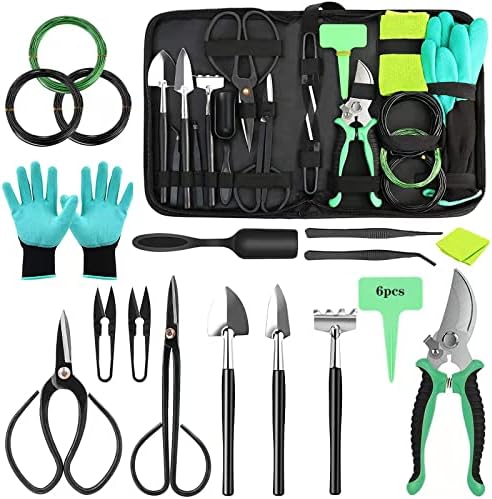Amazon.com: Bonsai Tools Set with Wood Box 12PCS Heavy Duty Bonsai Tree ...