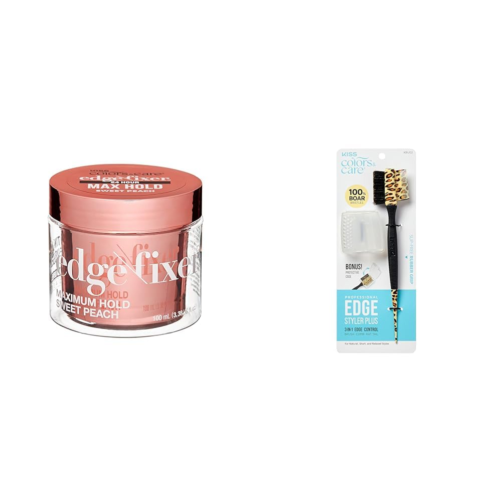 Amazon.com : KISS COLORS & CARE Maximum Hold Edge Fixer Sweet Peach ...
