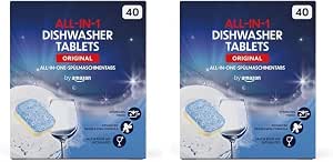 by Amazon ALL-IN-ONE Dishwasher Tablets, 40 tablets (Pack of 2 ...