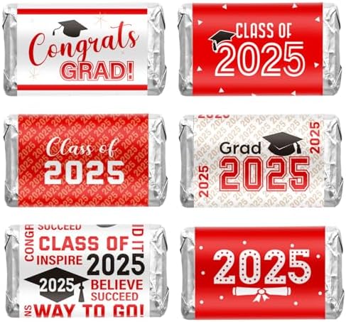 Amazon.com: 60 New Graduation Cap Party Class of 2025 Miniatures Candy ...