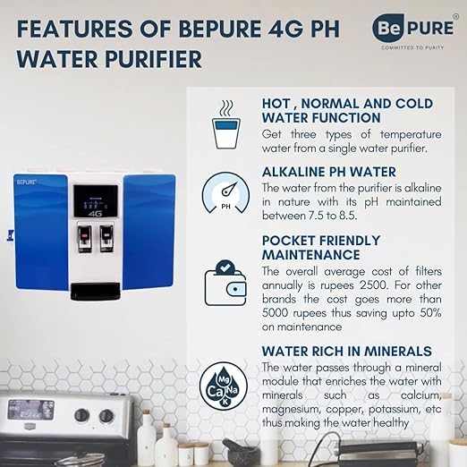 BePURE 4G Ph Hot And Cold Alkaline Water Purifier 9L RO+UV+UF+TDS ...