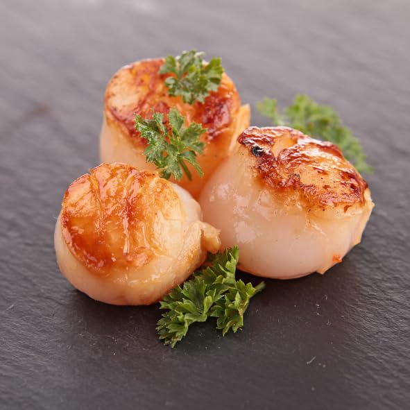 Amazon.com: New York Steak & Seafood Jumbo Scallops - Frozen Sea ...