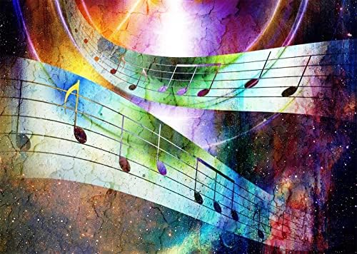Amazon.com: Loccor Fabric 7x5ft Music Notation Backdrop Abstract Color ...