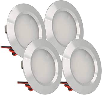 LEDLUX, 4 stuks, mini-led-inbouwspots, rond, smal, 3 W, DC 12 V, 24 V ...