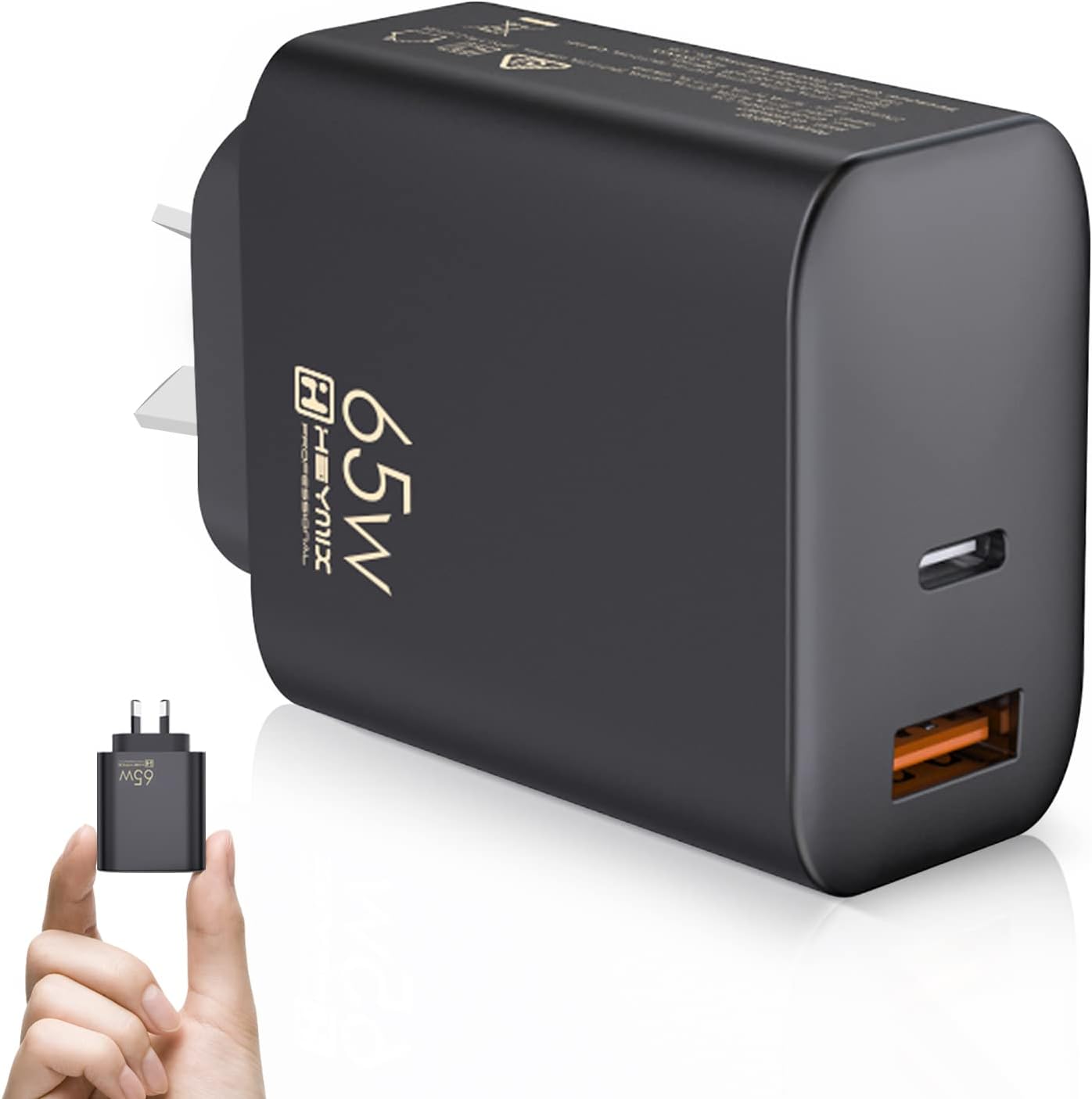 HEYMIX 35W GaN Charger, USB-C Fast PD Wall Charger, 30W/25W/20W/18W/15W ...