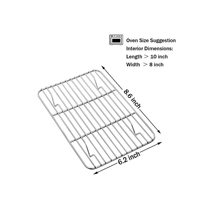 Buy P&P CHEF Baking Rack Pack of 2, Stainless Cooling Rack for Cooking ...