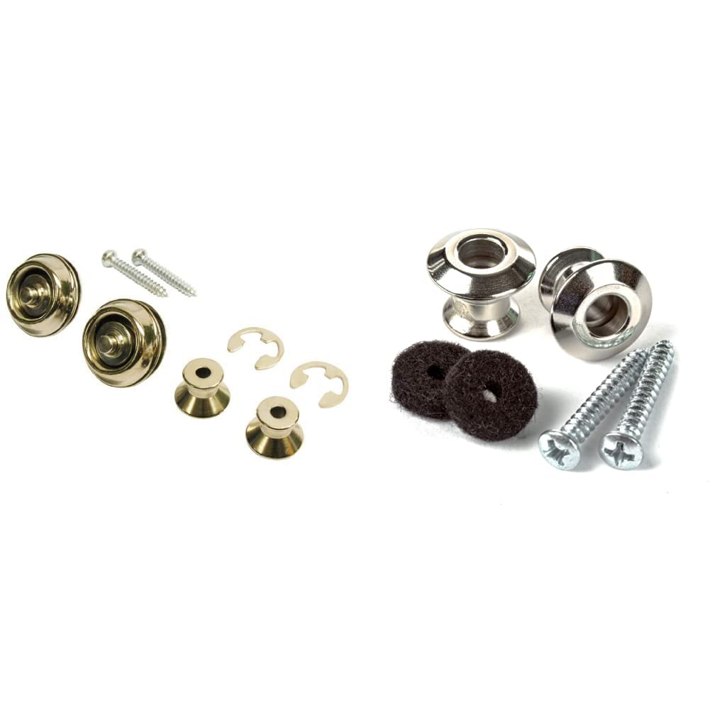 Amazon.com: Dunlop Straplok Dual Design Strap Retainer System, Nickel ...