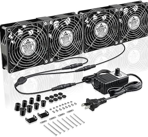 Amazon.com: GDSTIME Big Airflow 3 x 120mm Fans DC 12V Powered Fan with ...
