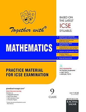 Together with ICSE Practice Material for Class 9 Mathematics for 2019 ...