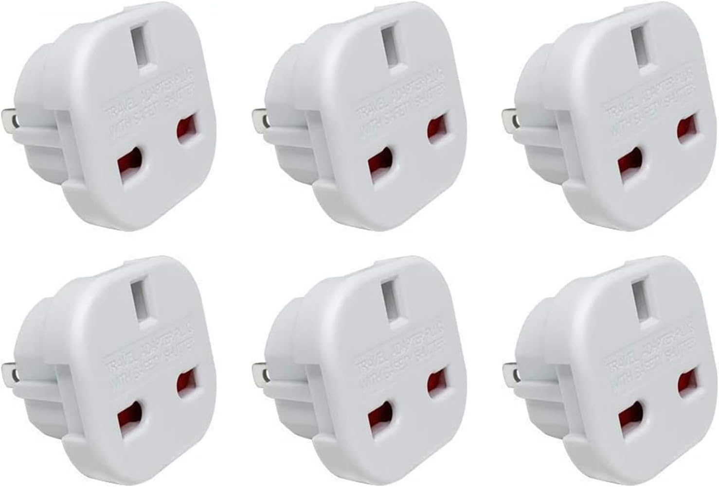 Jsdoin UK to US Plug Adaptor 3 pin to 2 Pin Flat Travel Adapter for USA ...