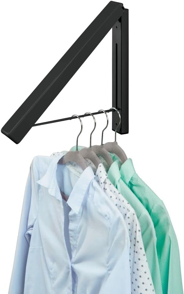 mDesign Dry Cleaning Hanger — Wall Mounted Clothes Hanger Ideal for ...