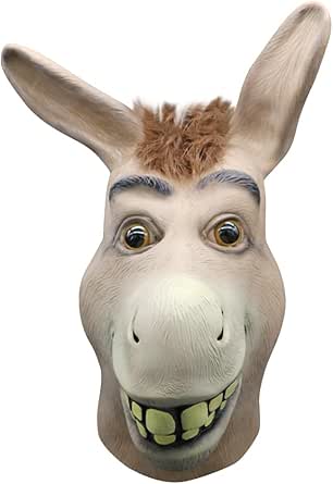 SINSEN Donkey Head Mask Donkey Cosplay Latex Mask Realistic Animal ...
