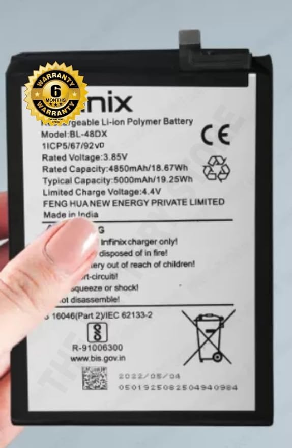 THE BATTERY STORE® Original BL 48DX Battery for Infinix Hot 11 2022 X675 Battery 6 Month ...