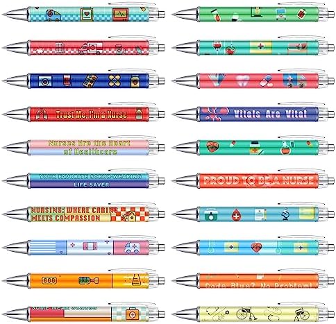 lyforx 20pcs Nurse Pens Cartoon Nurse Pens, Cute Retractable Nursing ...