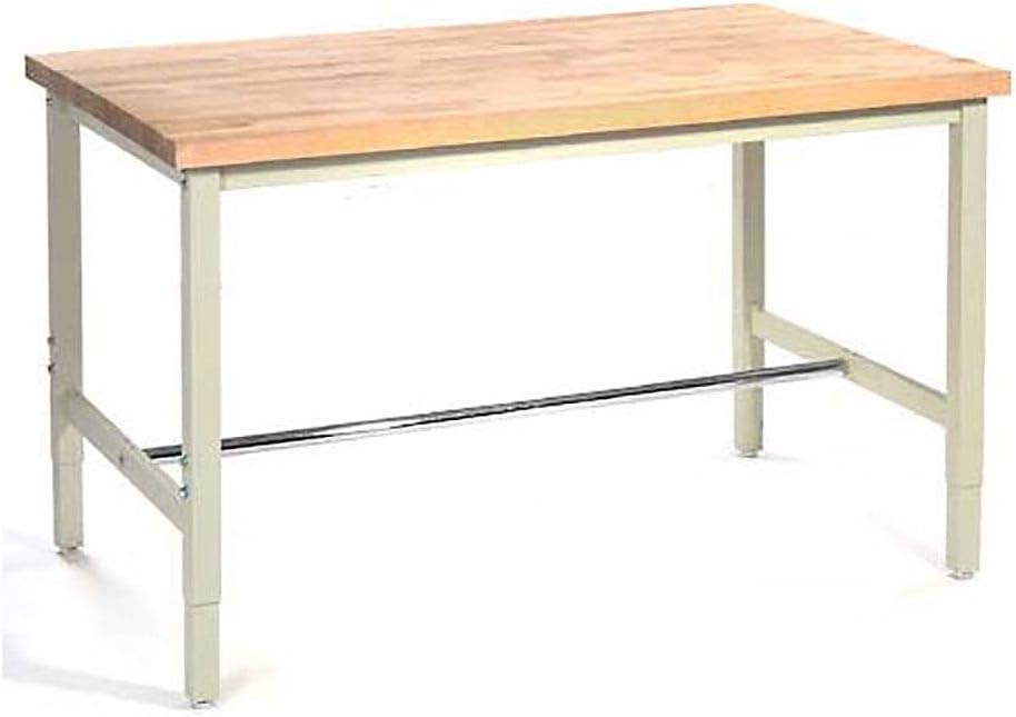 Global Industrial 72" W x 36" D Adjustable Height Workbench, 1-3/4 ...