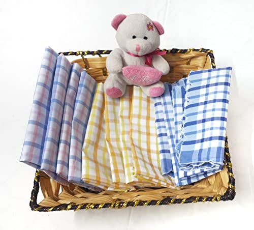 Buy ANVIK Women/Lady Cotton Check Pattern Handkerchief .Hanky for Kids ...
