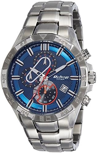 Titan TITAN OCTANE Chronograph Blue Dial Men's Watch NM90079SM01 ...