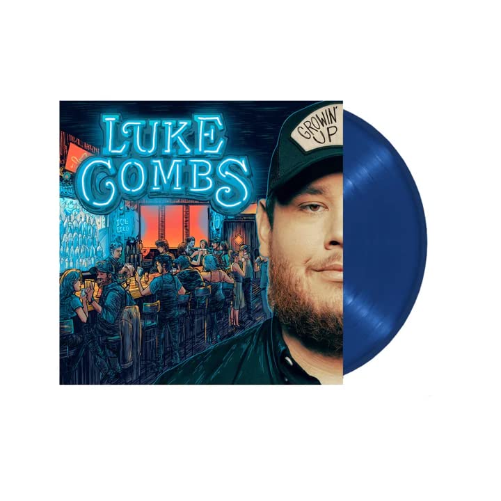 Luke Combs - Growin Up - Exclusive Limited Edition Cobalt Blue Colored ...