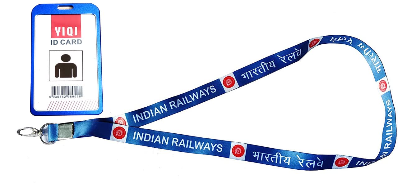 Click Whiz Indian Railway's Lanyards/Ribbons for ID Card with Free Blue ...