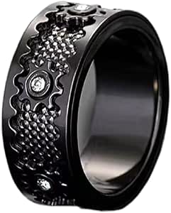 BVCERLINE Gear spinner Ring Relieve anxiety Rotating Mechanical Ring ...