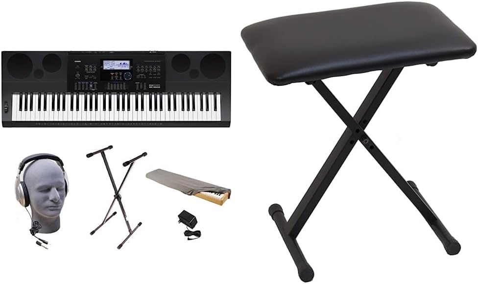 Amazon.com: Casio WK-6600 PPK 76-Key Premium Keyboard Pack with Stand ...