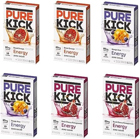 Amazon.com : Pure Kick Ultimate Variety Pack - 9 Flavors of Energy ...