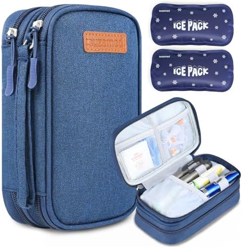 Amazon.com: suzamed Insulin Cooler Travel Case, Double Layer Medicine ...
