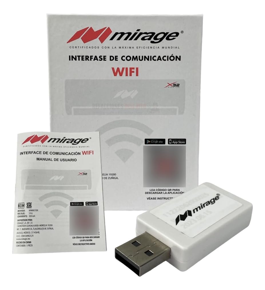 Mirage Modulo USB Controlador WiFi para Minisplit (X32) : Amazon.com.mx ...