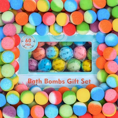 Amazon.com : 60 Pack Bath Bombs Set, Christmas Stocking Stuffers ...