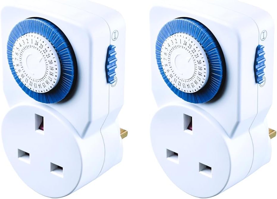 Masterplug TMS24-MP Energy Saving Daily Mechanical Segment Timer Plug ...