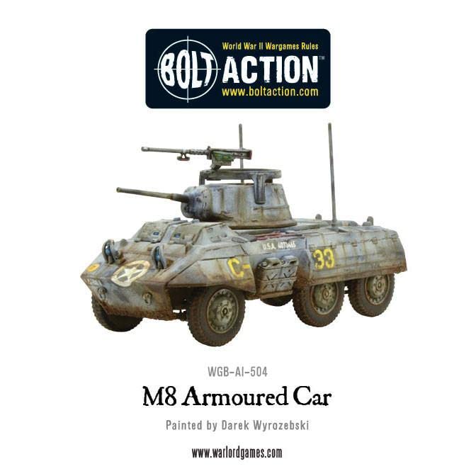 Bolt Action American M8/M20 Greyhound Scout Car 1:56 WWII Military ...