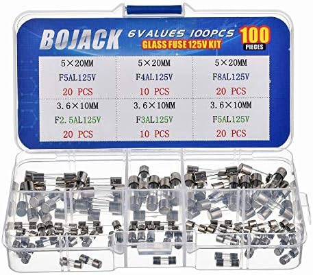 BOJACK Christmas Light Fuses Kit 3.6x10mm Mini Fuse 125V 2.5A 3A 5A and ...