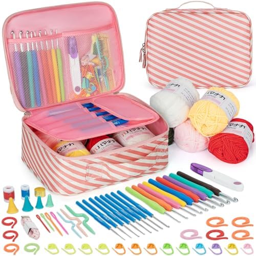 Amazon.com: GMAK Crochet Kit for Beginners Adults, 59 PCS Crocheting ...