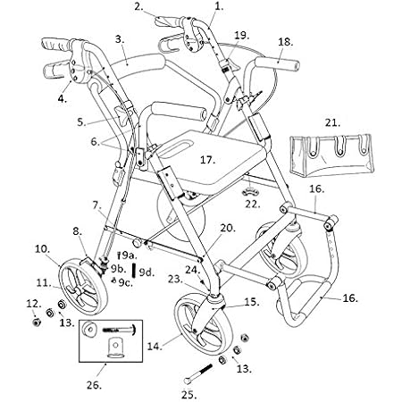 Amazon.com: Replacement Parts for Models 795 - Drive Duet Rollator ...