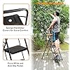 BONTEC 4-Step Ladder, 400lbs Max Load, Folding Step Stool with Tool ...