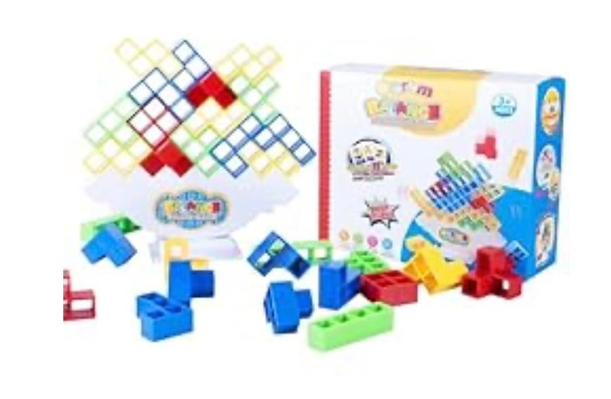 Amazon.com: OverArm Games for Adults and Family Tetra Tower Game 48 Pcs ...