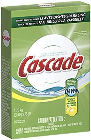 Amazon.com: Cascade Powder Dishwasher Detergent, Lemon Scent 60 Oz ...