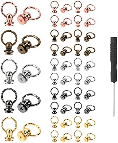 Amazon.com: TiSuit 50pcs Screwback Round Head Rivet with Pull Ring ...