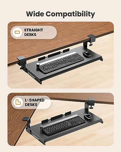Snapklik.com : ErGear Keyboard Tray Under Desk, Corner Keyboard Tray