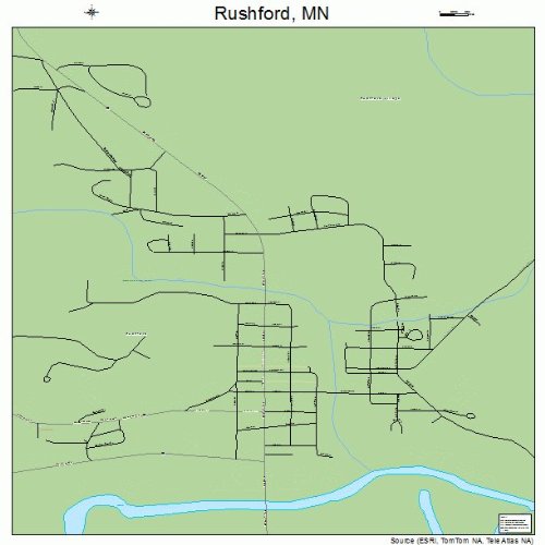 Amazon.com: Large Street & Road Map of Rushford, Minnesota MN - Printed ...