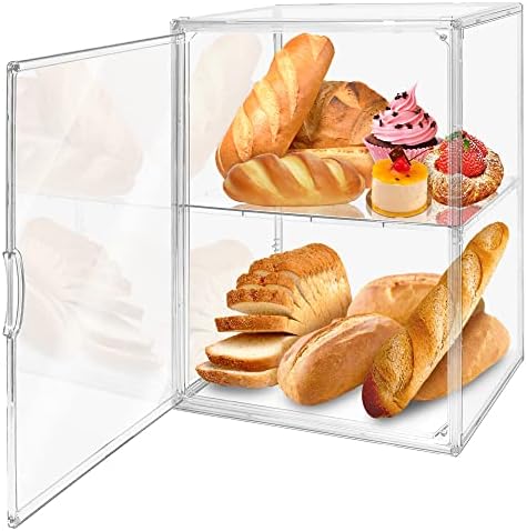 Amazon.com: RimCereal Clear Bread Box Acrylic Bread Storage Container ...